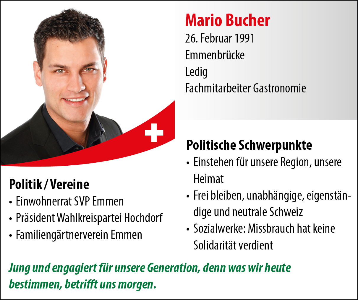 SVP Wahlkreis Hochdorf - Kantonsratswahlen am 31. März – Ihre Wahl